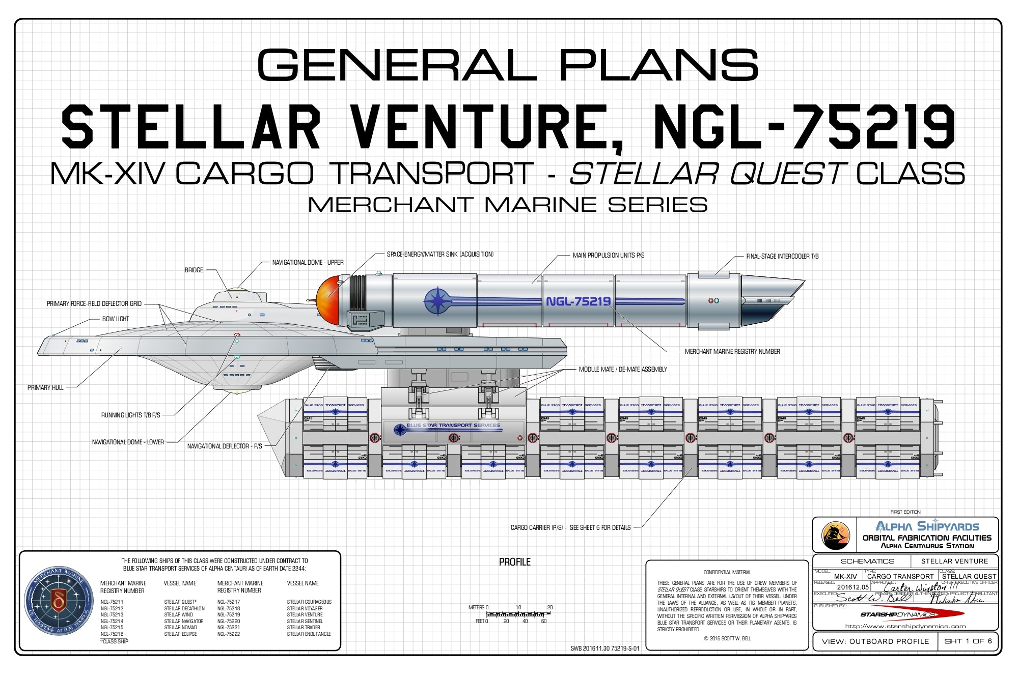 MK-XIV Cargo Transport, Stellar Venture NGL-75219, Stellar Quest class – Starship Dynamics